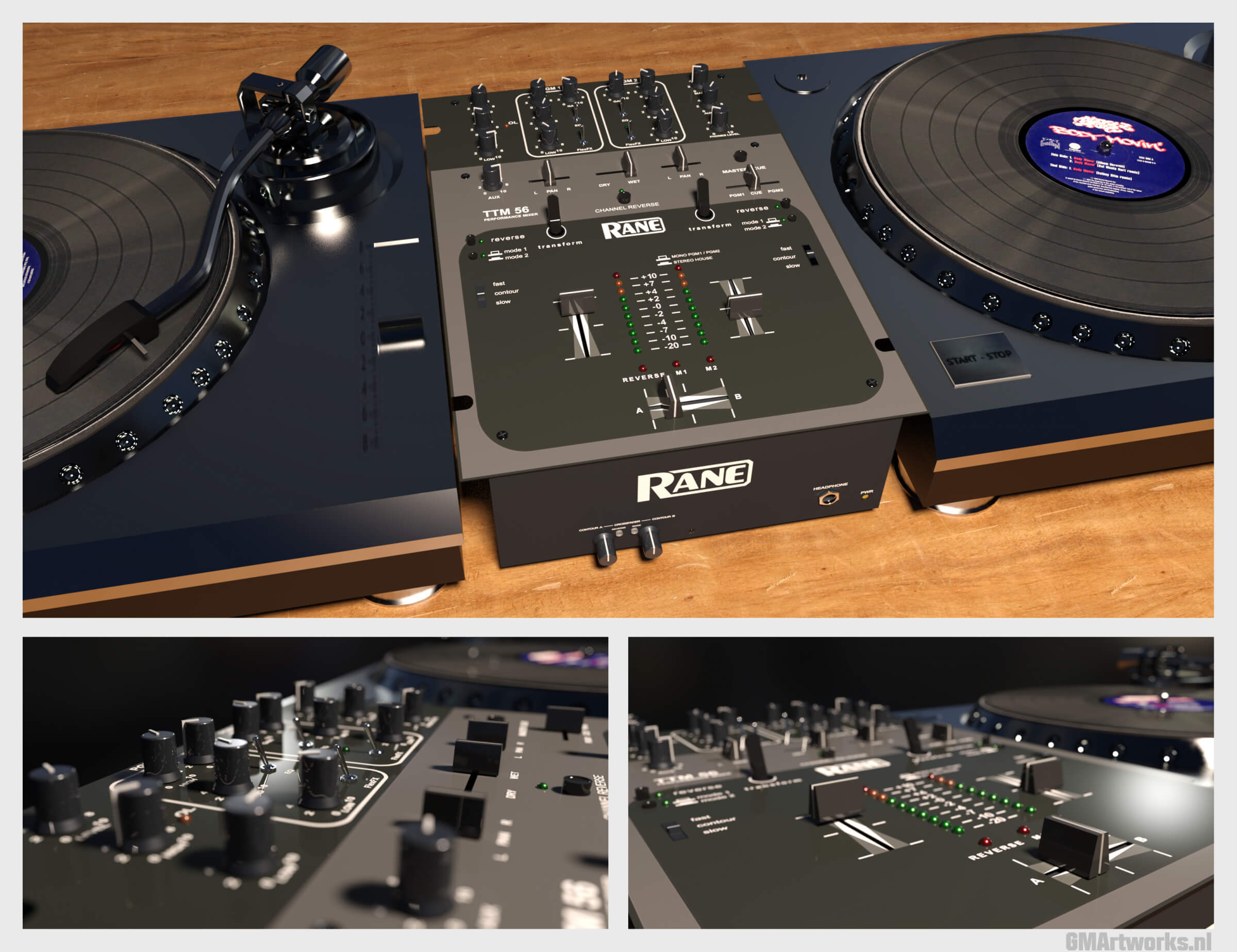Rane TTM56i Mixer 3D Render, Digital Art by GMArtworks