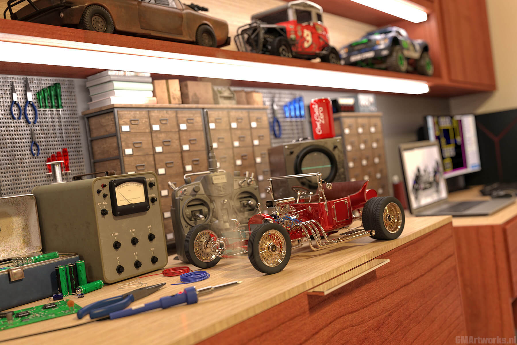 RC craft hobby room 3D Render | RenderHub Gallery