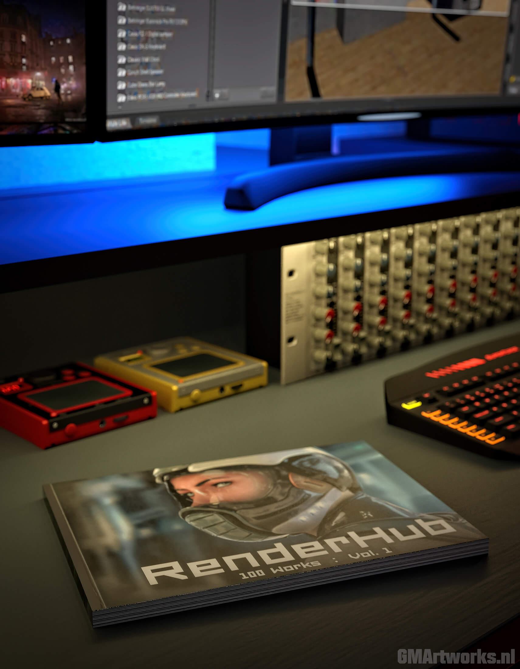 Renderhub 100 Works Vol1 3D Render, Digital Art by GMArtworks