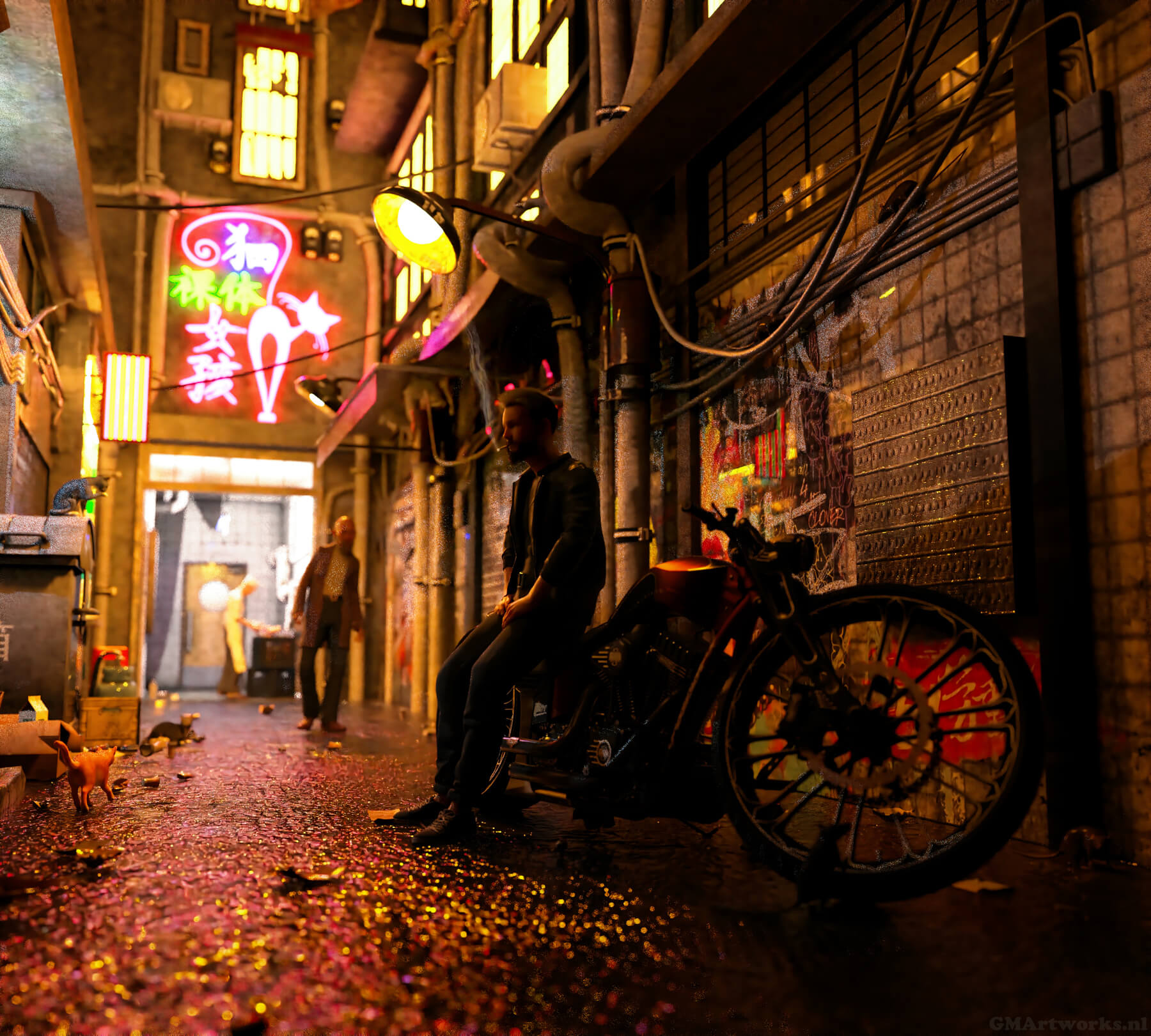 Shady Business 3D Render, Digital Art by GMArtworks