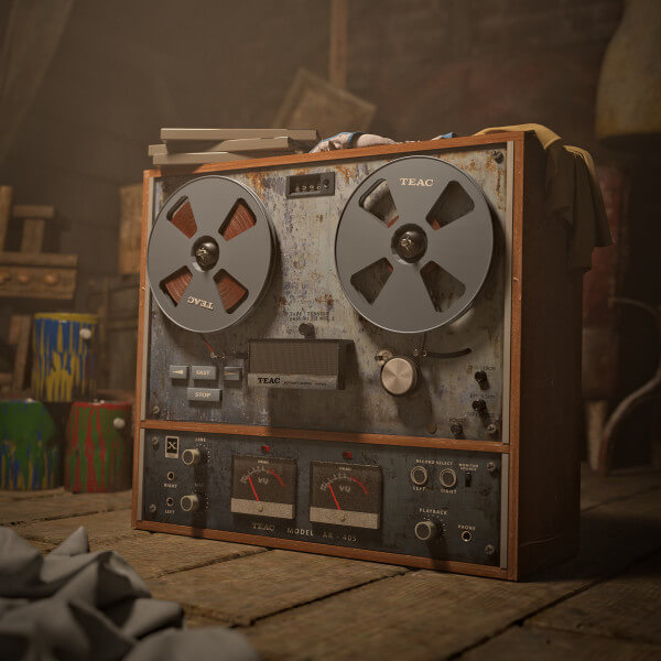 TEAC AR-40S Tape Recorder 3D Render | RenderHub Gallery