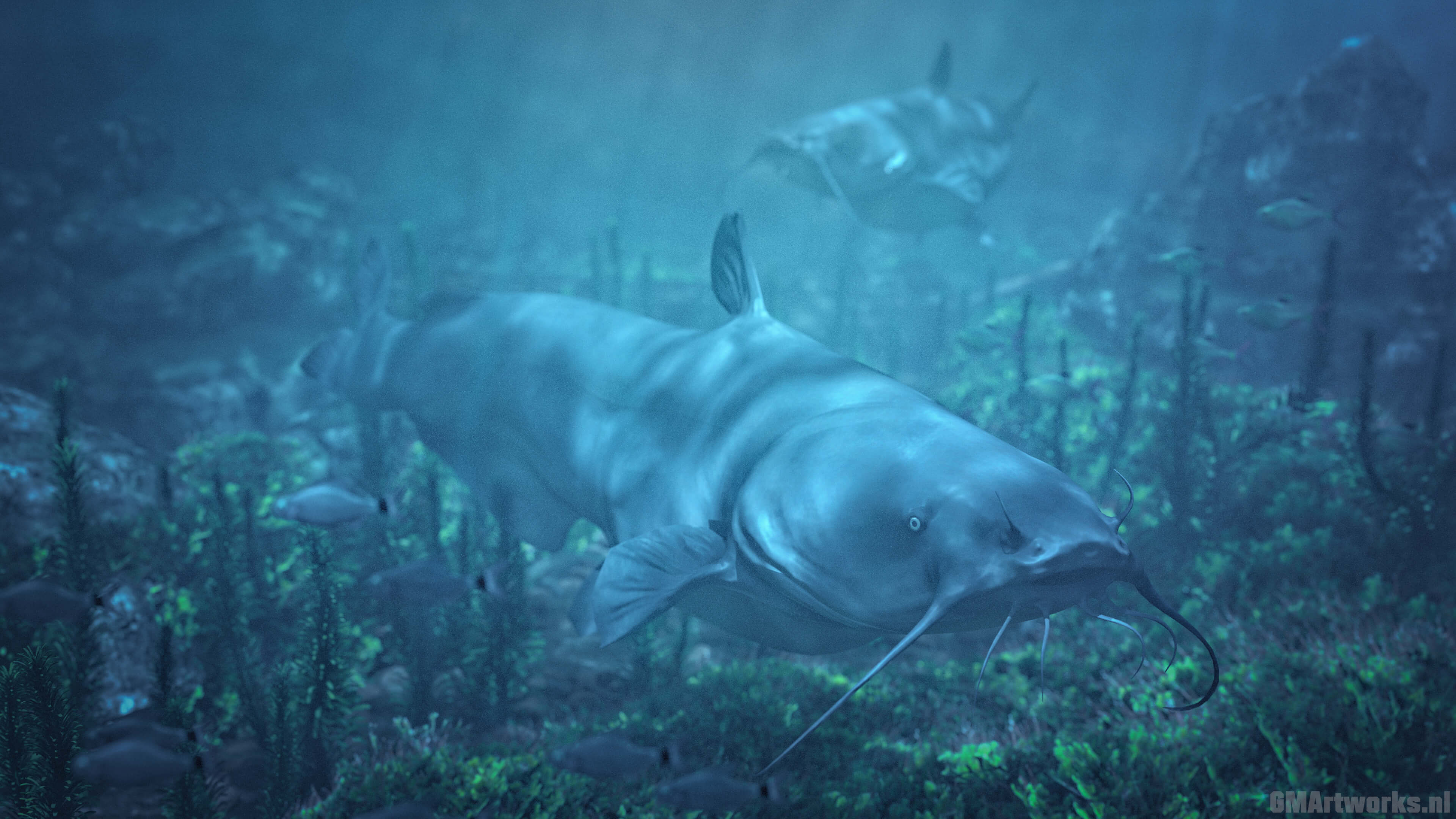The Blue Catfish 3D Render, Digital Art by GMArtworks