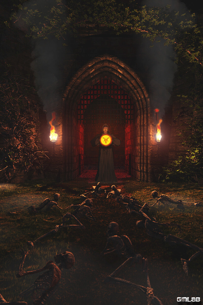 The Gate Keeper 3D Render, Digital Art by GMArtworks