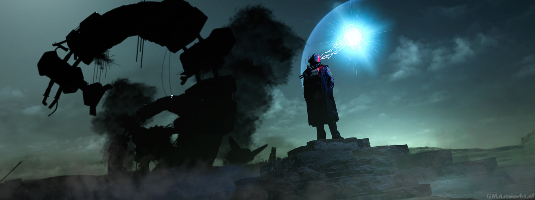 The Last Survivor Cyborg 3D Render, Digital Art by GMArtworks