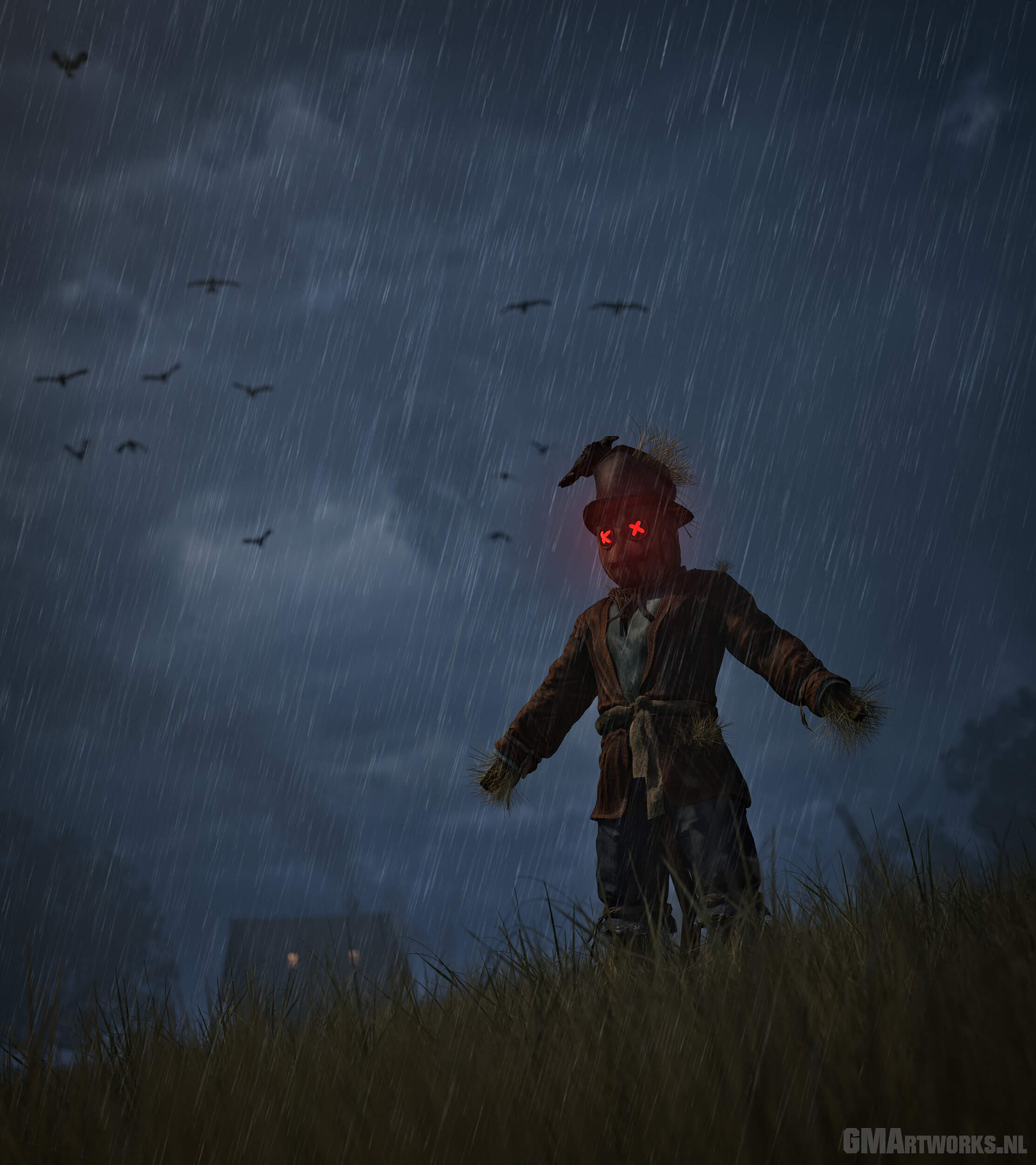 The possessed Scarecrow 3D Render, Digital Art by GMArtworks