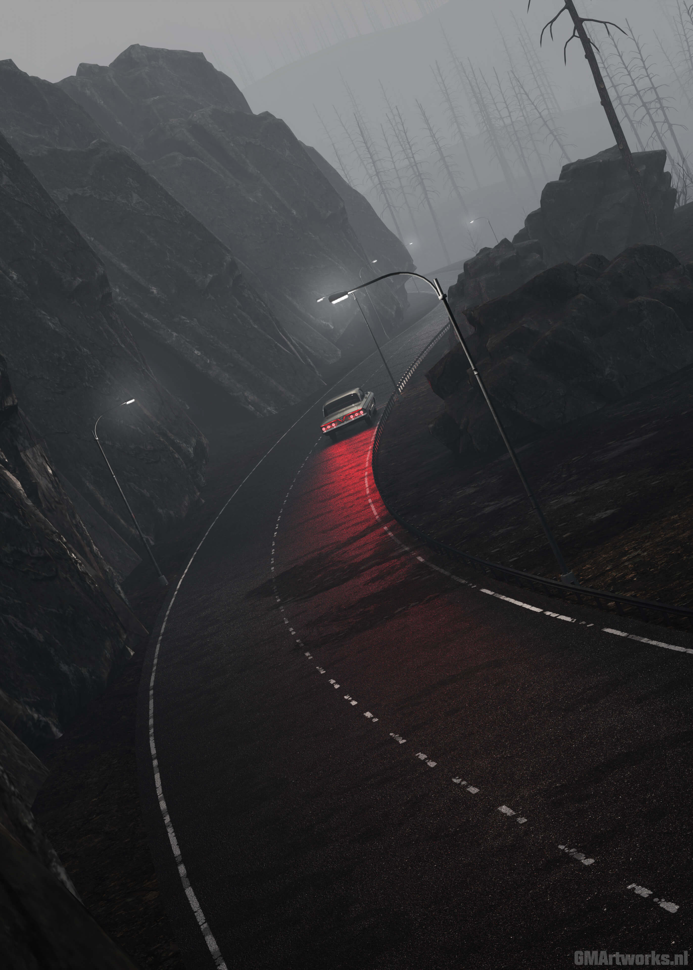 The Road 3D Render, Digital Art by GMArtworks