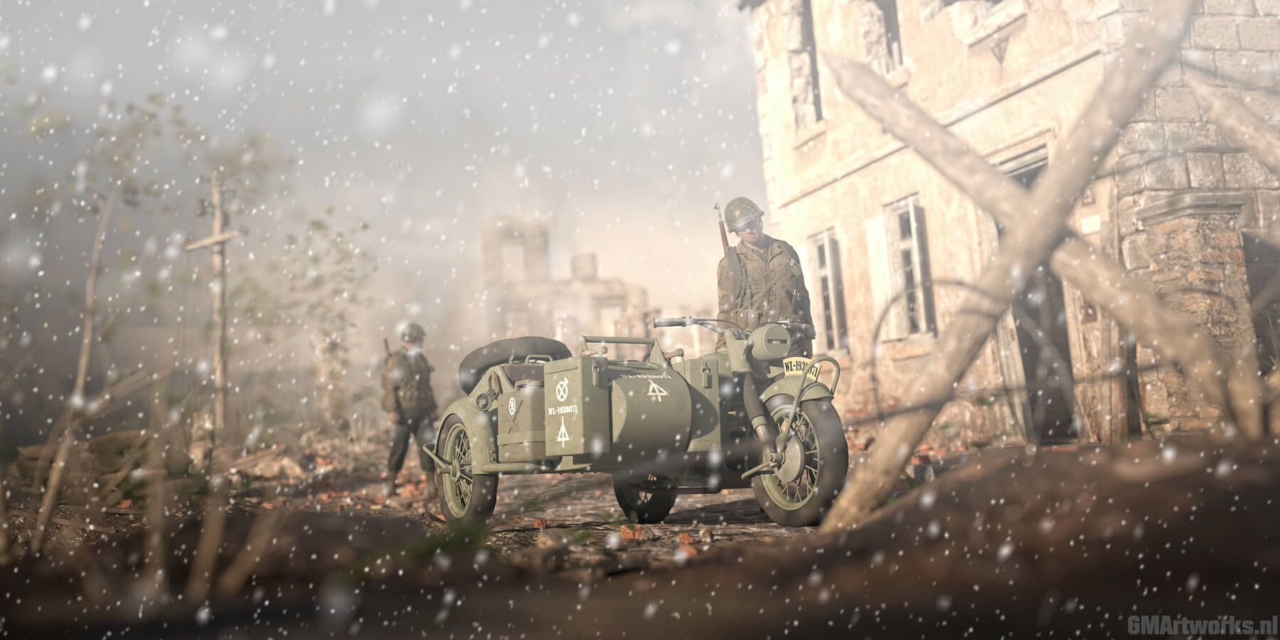 WW II The BMW R75 3D Render | RenderHub Gallery