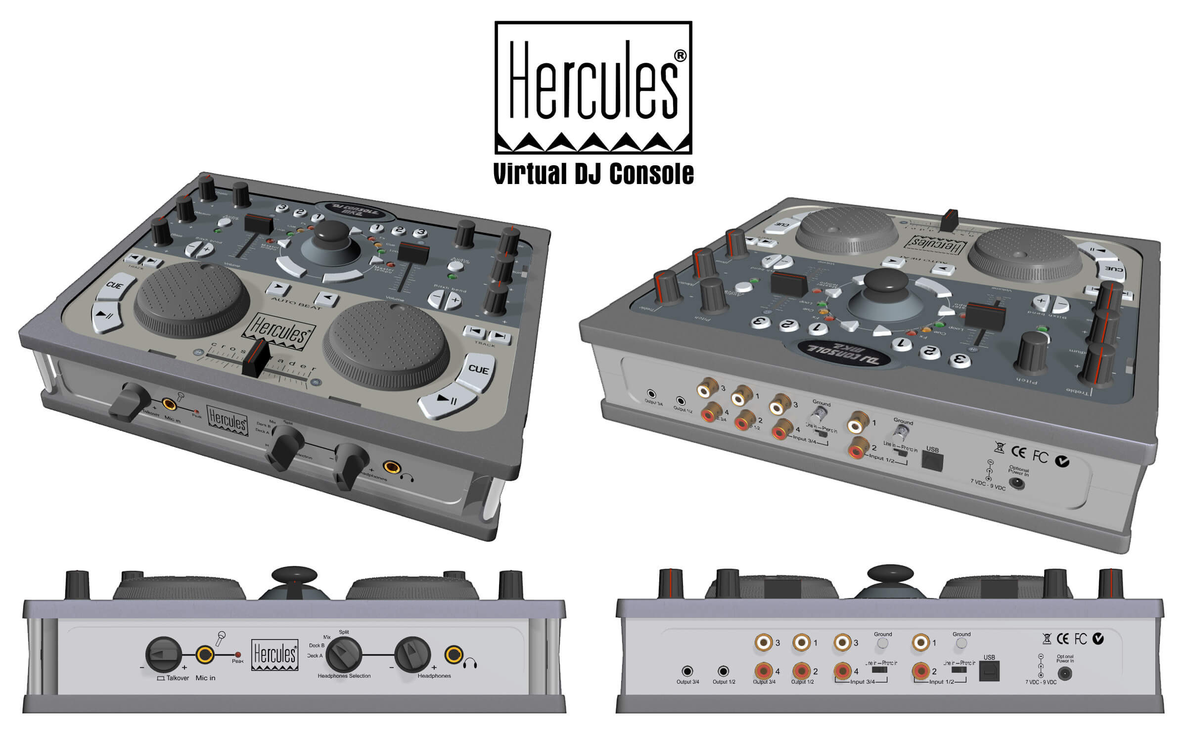 Hercules MK2 DJ Console (Bryce 7) - 3D Model by GMArtworks