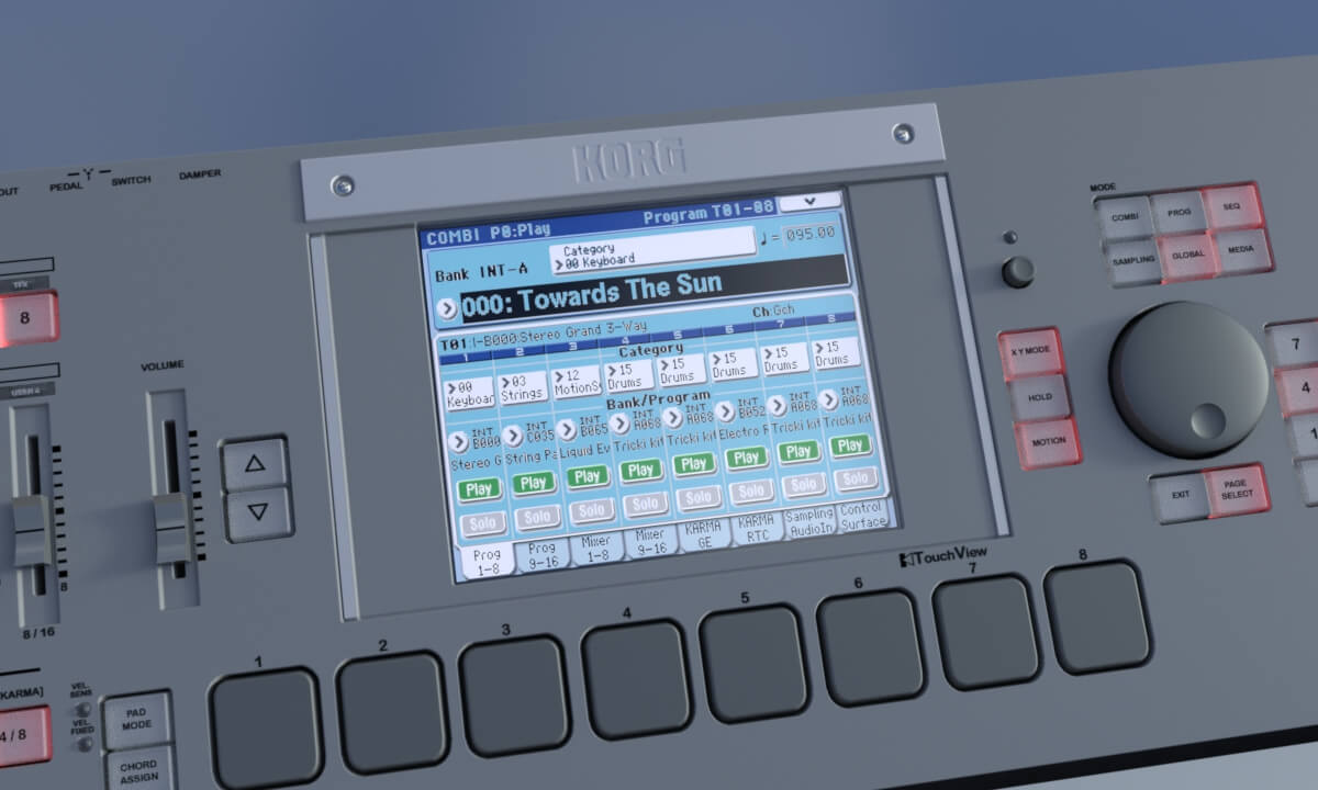 Korg M3-61 Synthesizer 3D Model by GMArtworks