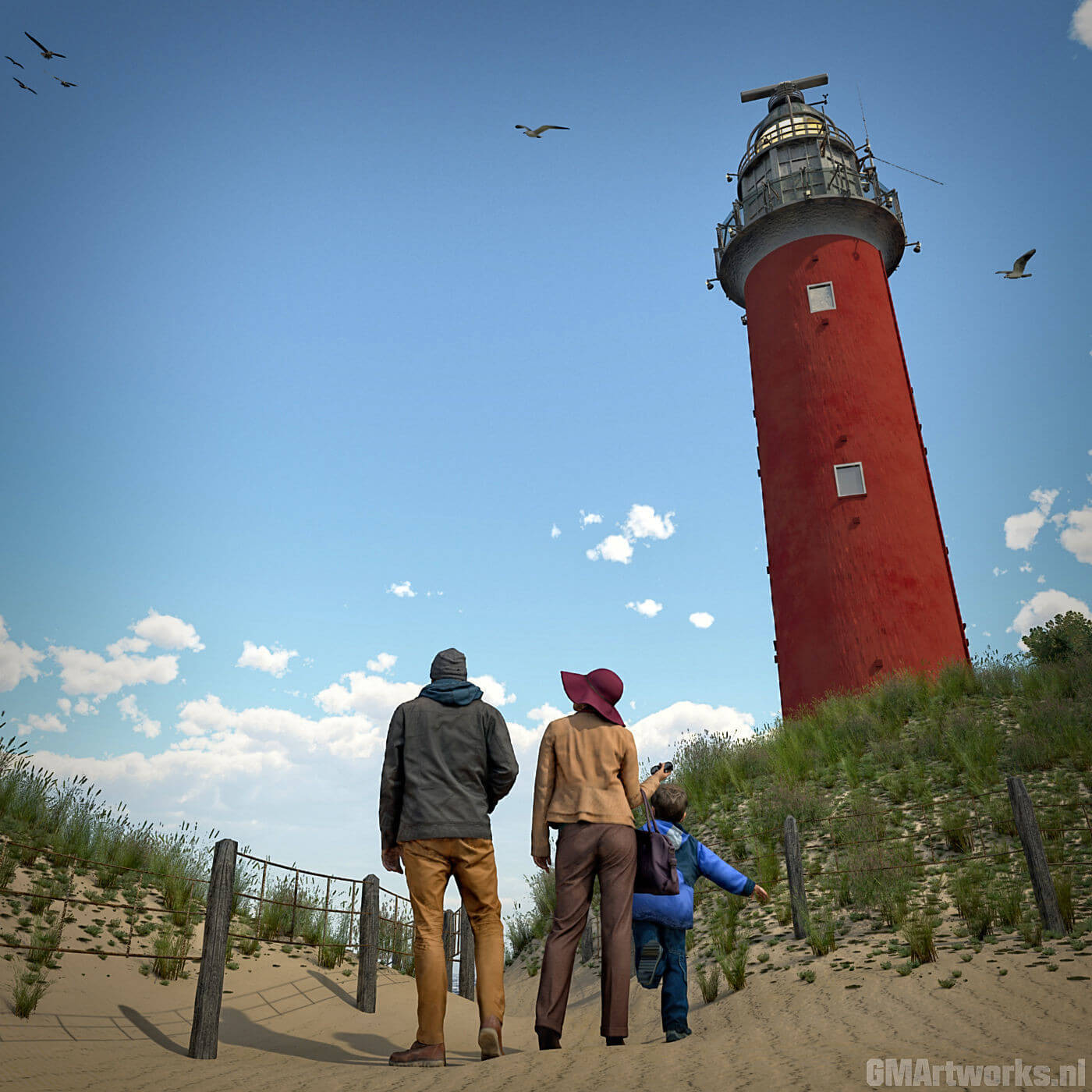 Light House The Koog (Texel, The Netherlands) (3Ddaz Model) - 3D Model ...