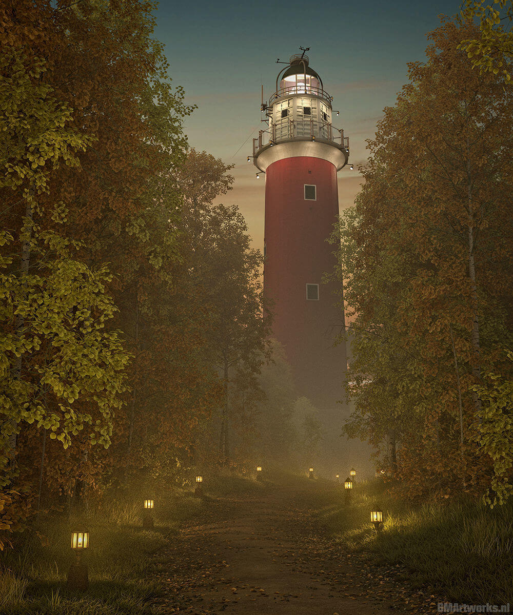 Light House The Koog (Texel, The Netherlands) (3Ddaz Model) - 3D Model ...