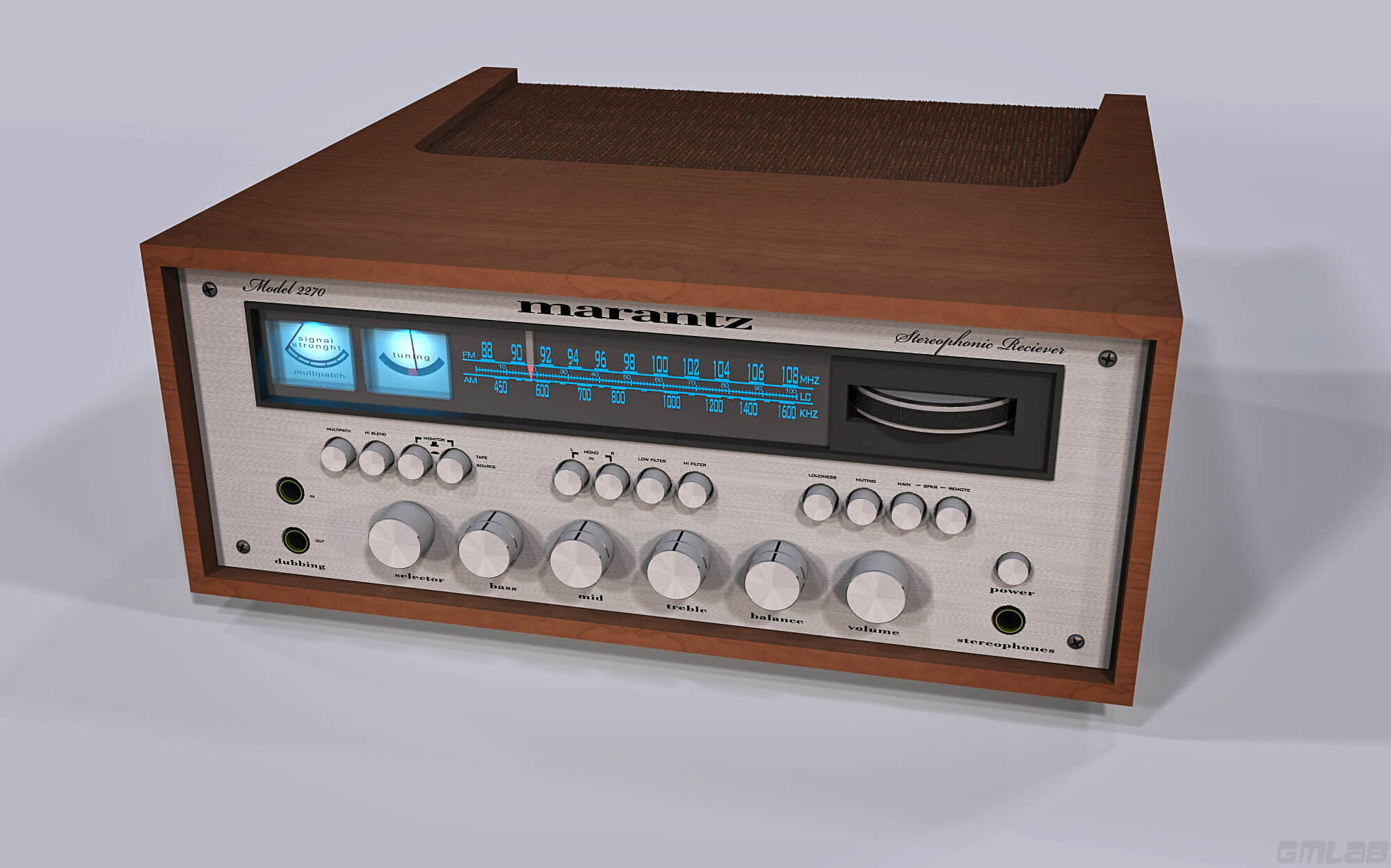 Marantz Receiver 2270 (Bryce 7 Model) - 3D Model by GMArtworks
