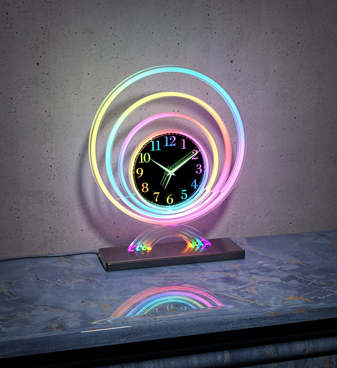 Modern Glass Clock - 3D Model by GMArtworks