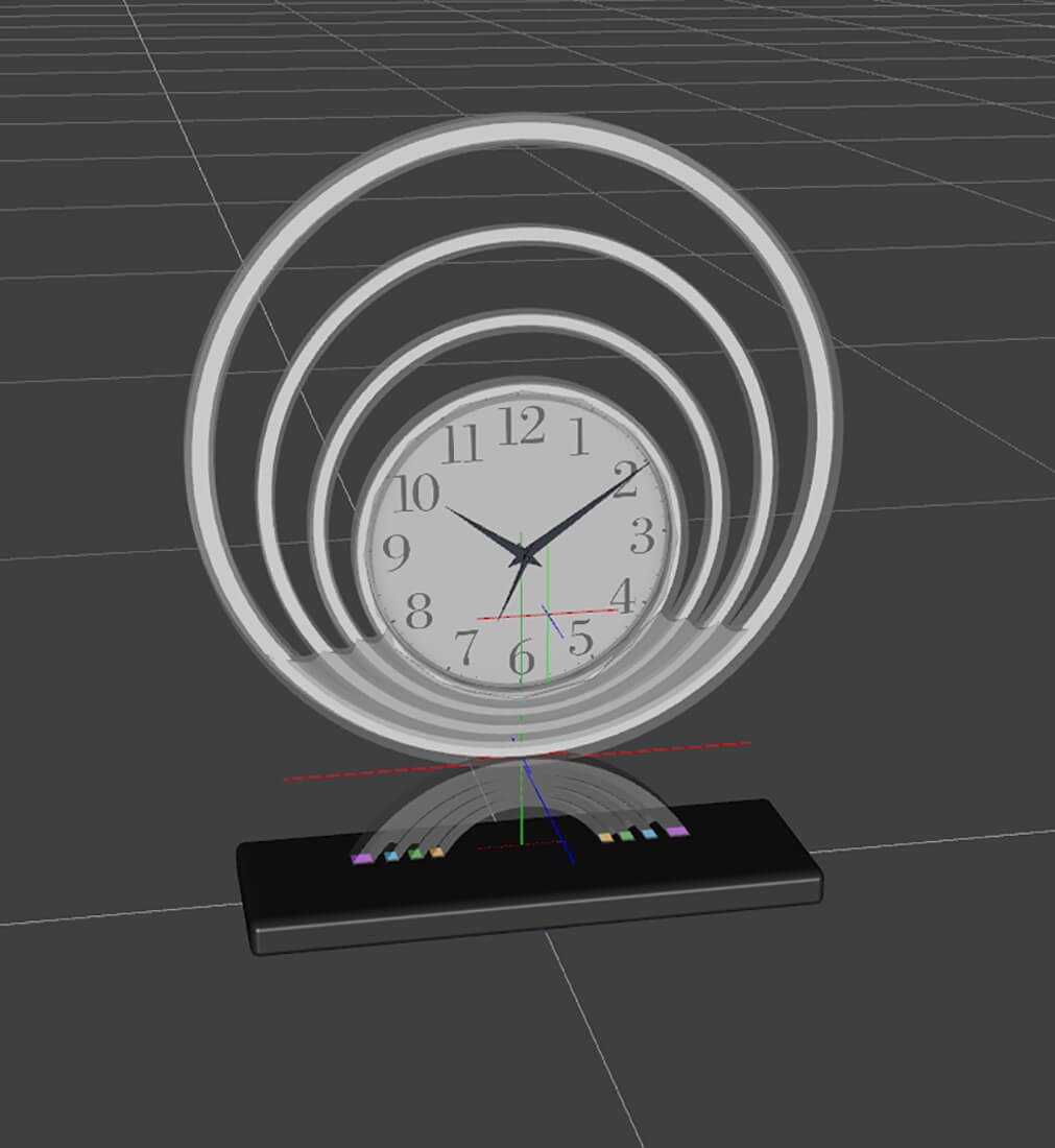 Modern Glass Clock - 3D Model by GMArtworks