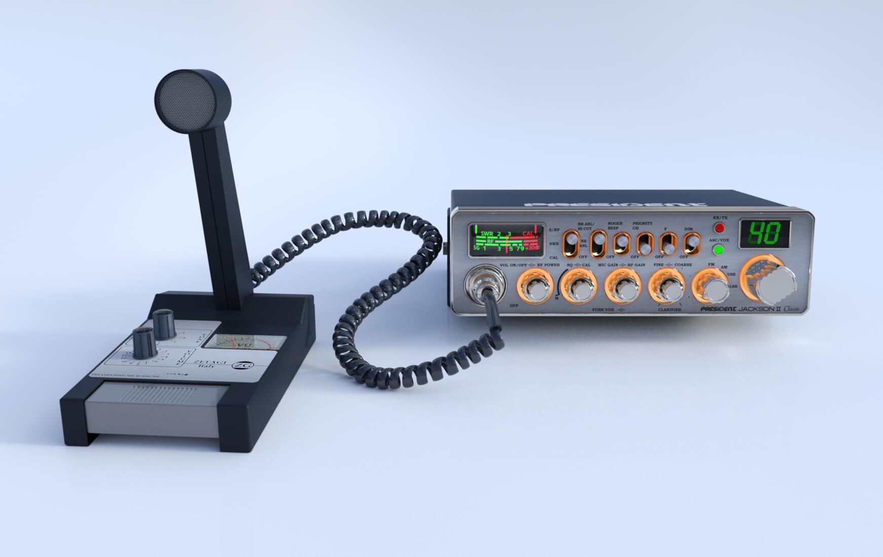 President Jackson II Classic CB Radio - 3D Model by GMArtworks