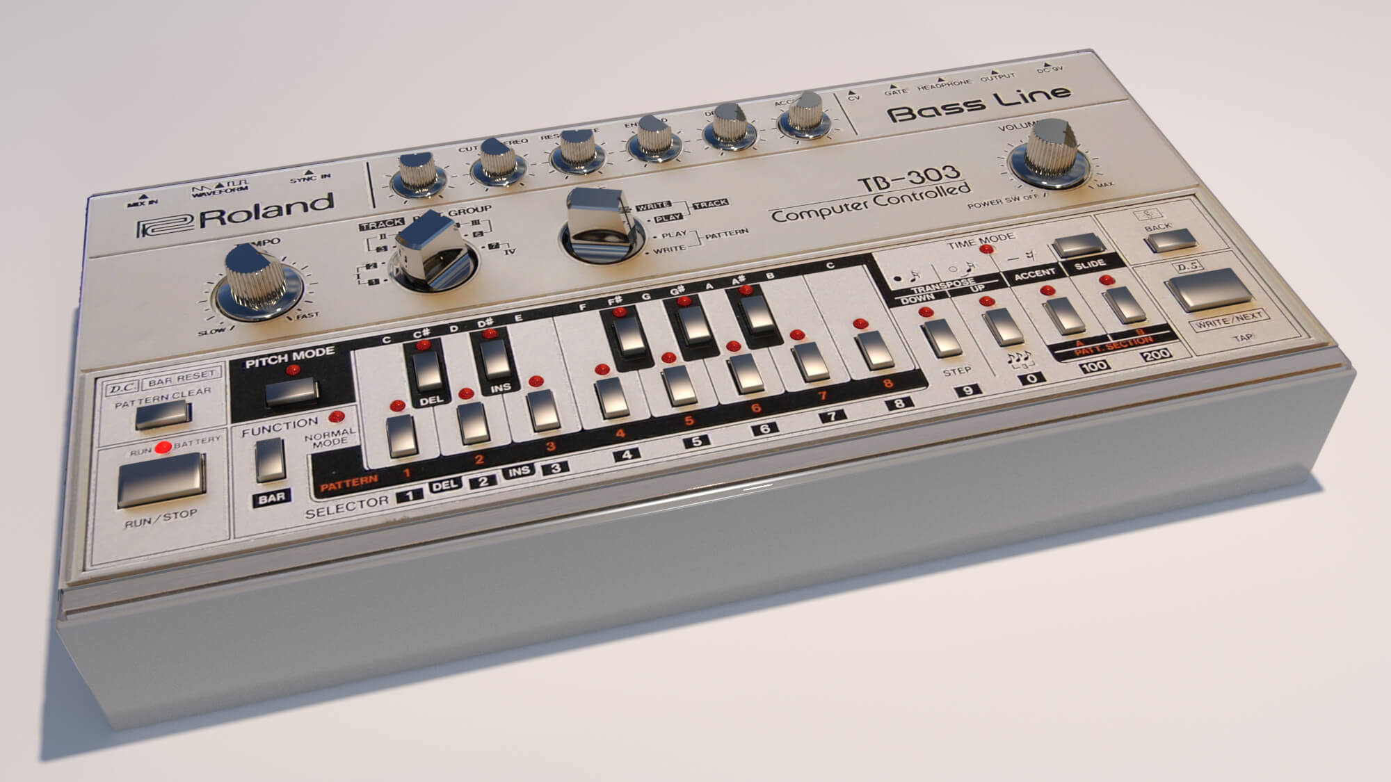 Roland TB-303 Bass Line 3D Model by GMArtworks
