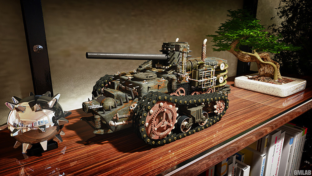 Steampunk Tank (Vue-Vob) 3D Model by GMArtworks