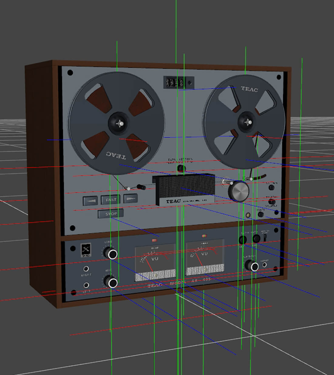 Teac AR-40S Tape Recorder 3D Model by GMArtworks