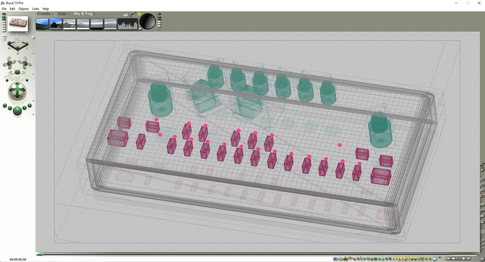 The Roland TB-303 Bass Line (Bryce 7 Model) 3D Model by GMArtworks