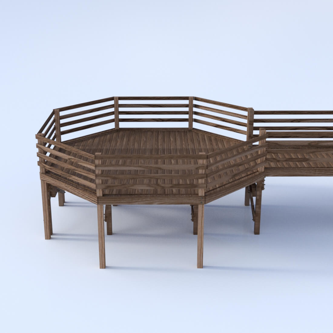 Wooden Seaside Pier - 3D Model by GMArtworks