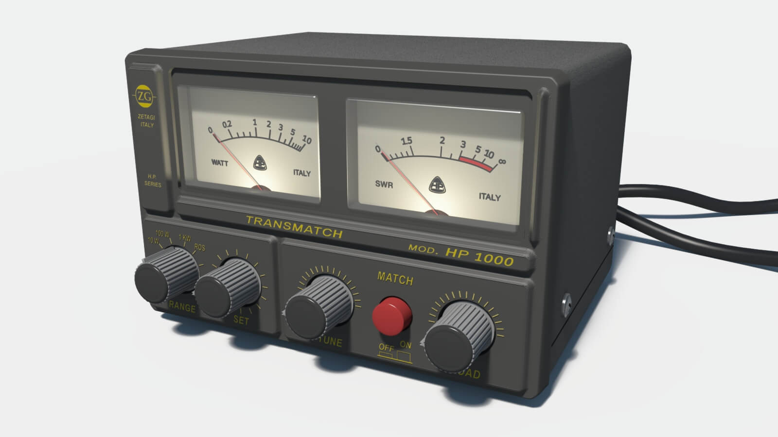 Zetagi Hp-1000 Swr-Power Meter (Vue-Vob) 3D Model by GMArtworks