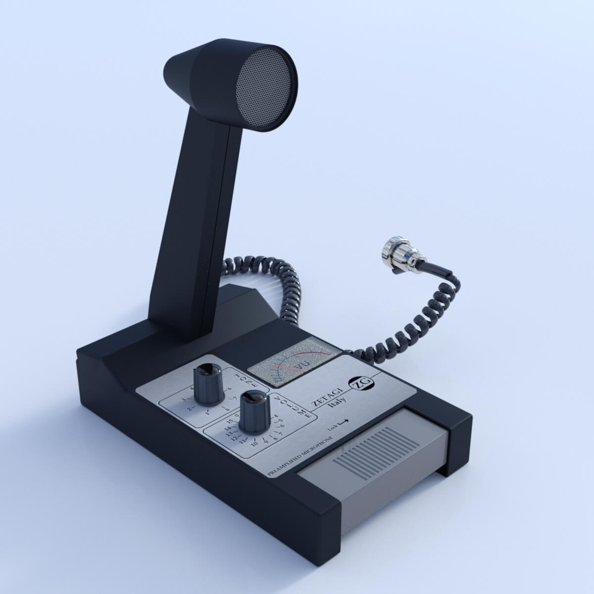 Zetagi MB5+ Table Mic - 3D Model by GMArtworks