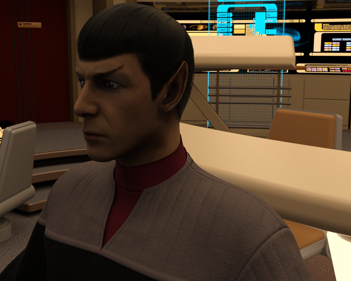 Spock TNG 3D Render, Digital Art by gmeister
