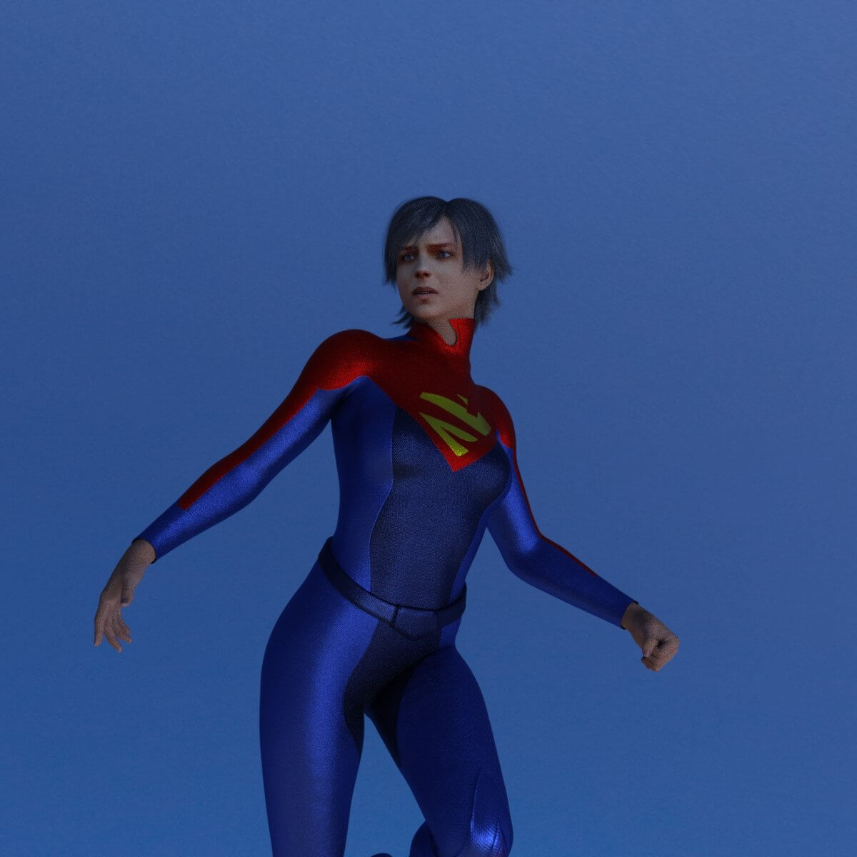Supergirl 3D Render, Digital Art by gmeister
