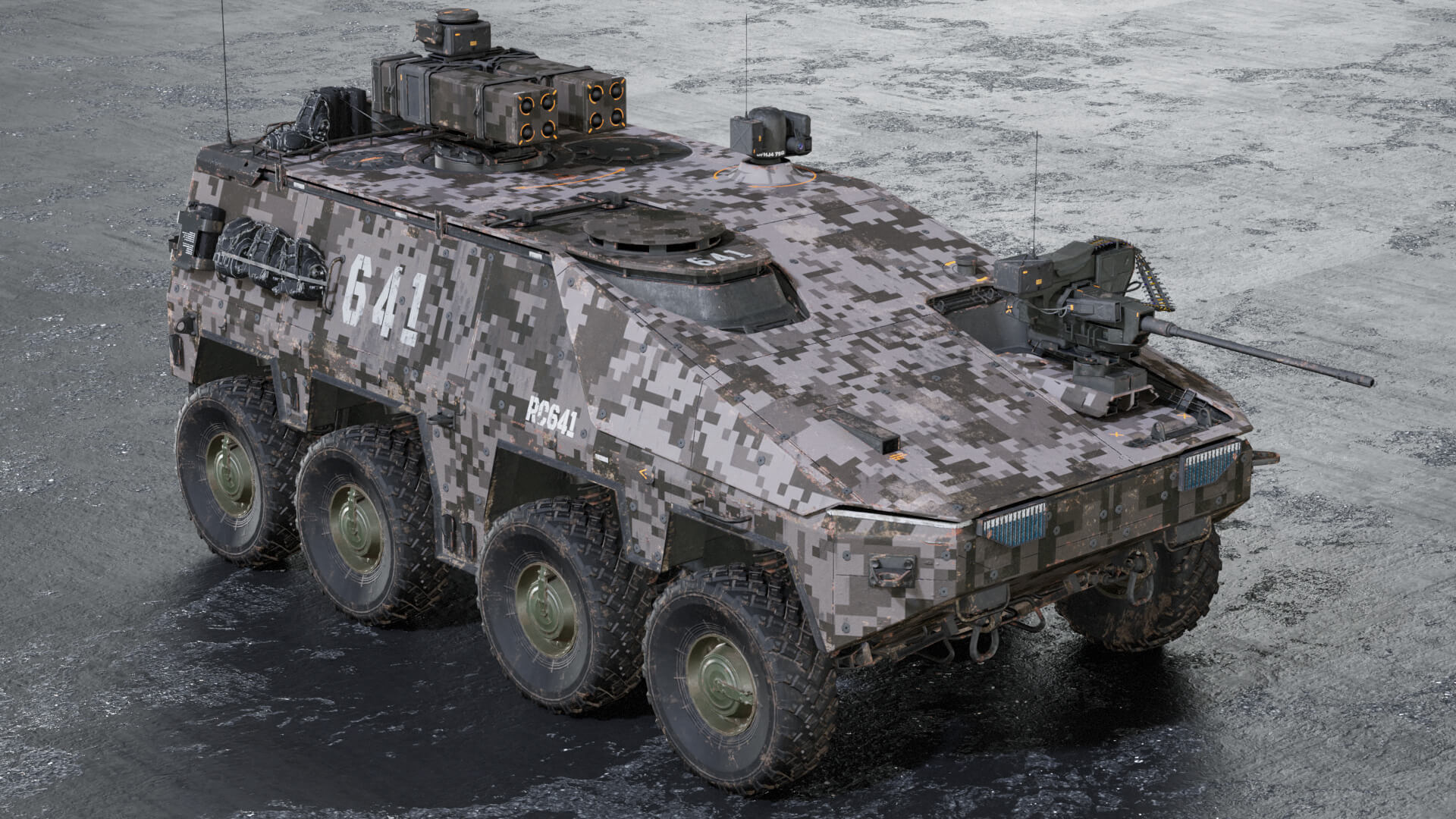 Sci-Fi APC RS-03 3D Model by GMR Models