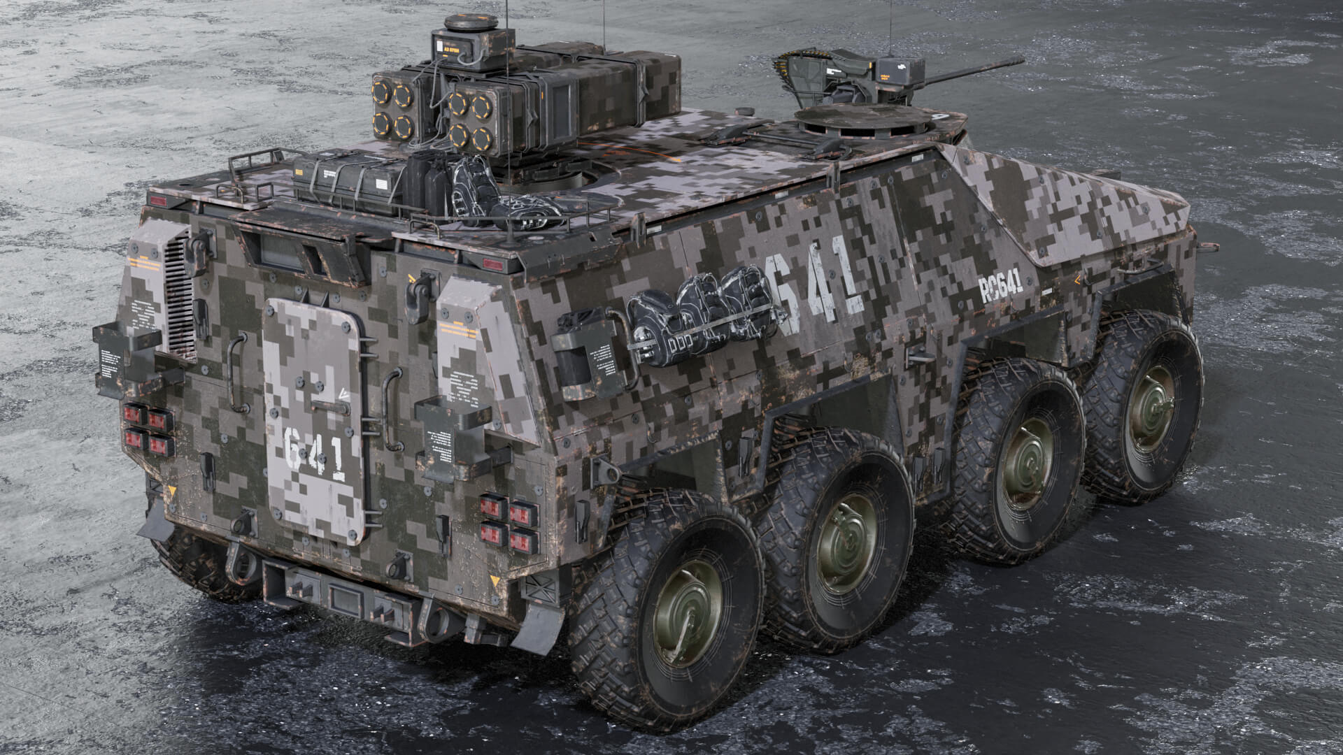 Sci-Fi APC RS-03 3D Model by GMR Models