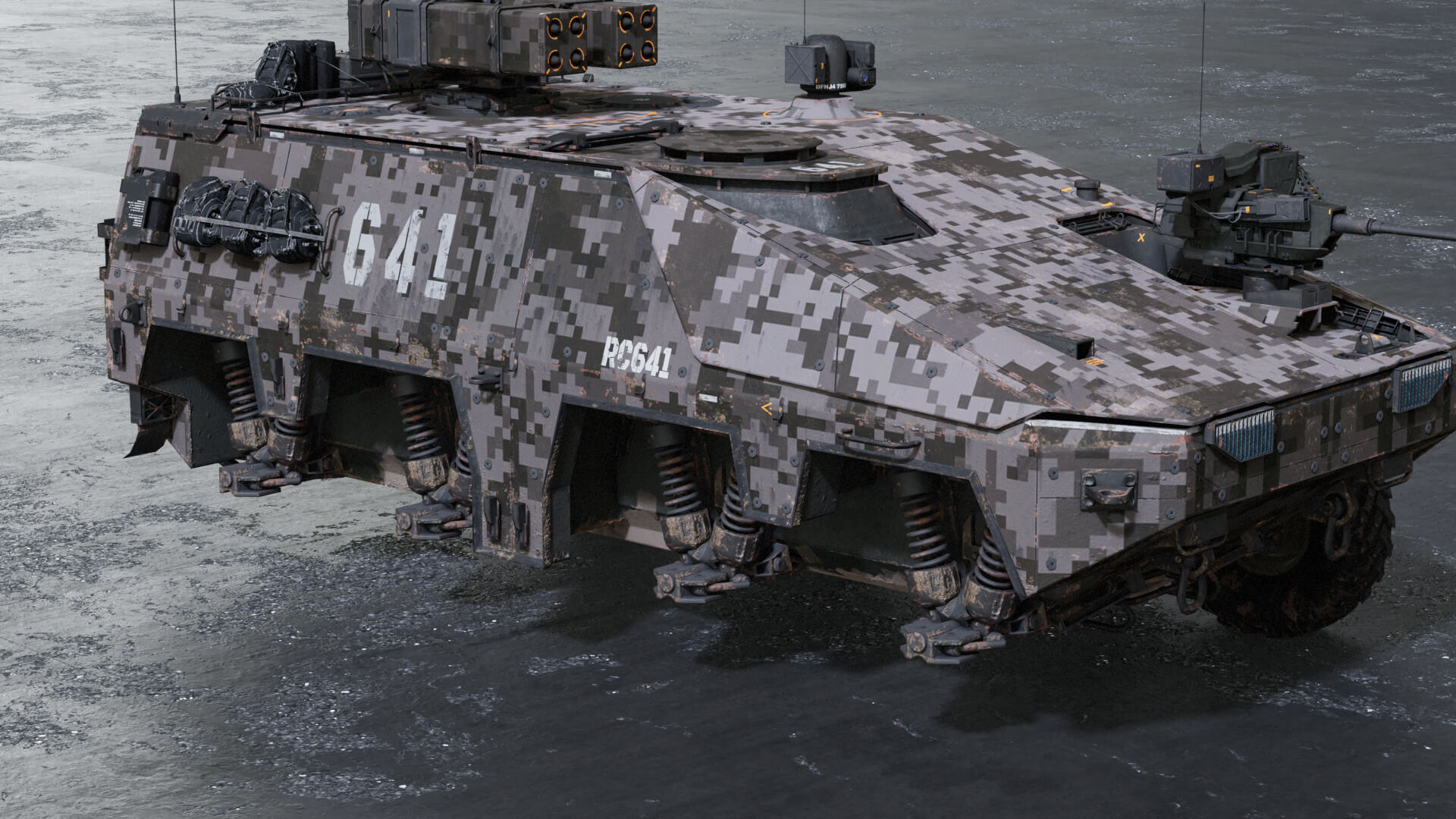 Sci-Fi APC RS-03 3D Model by GMR Models