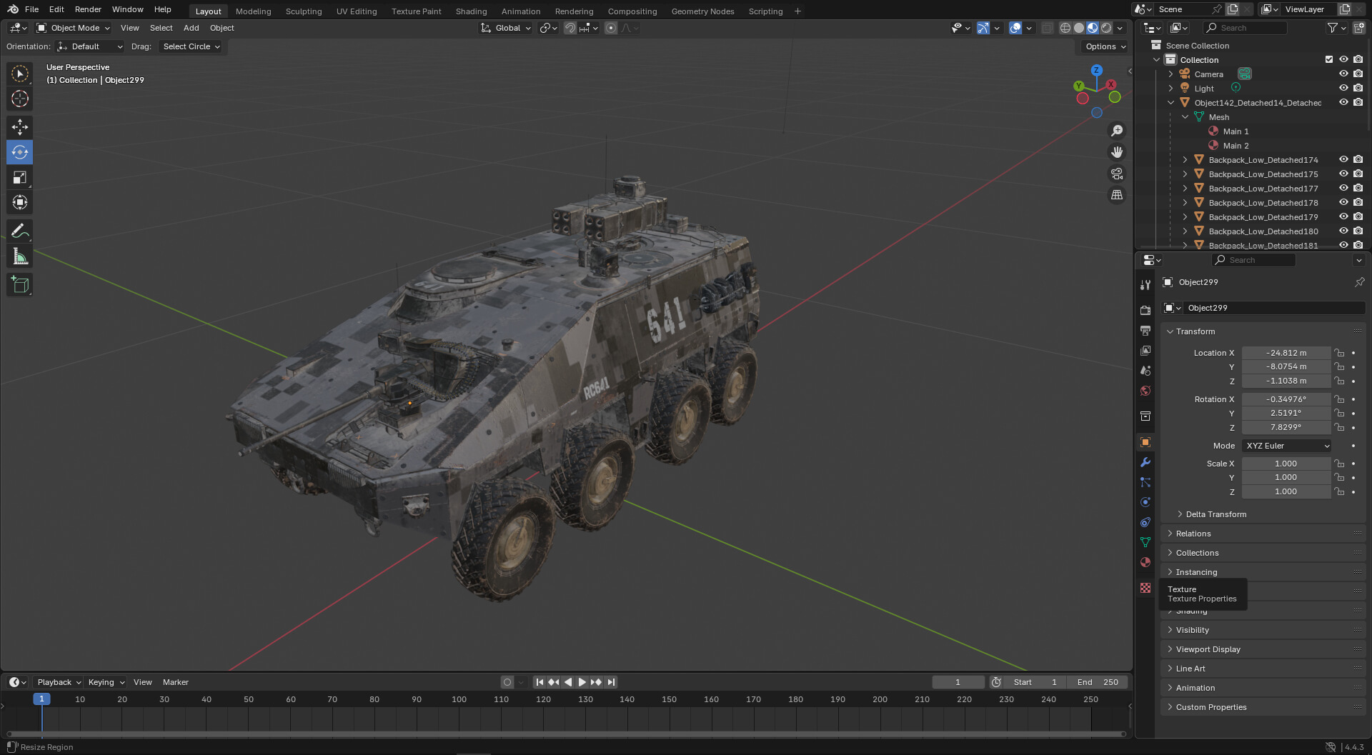 Sci-Fi APC RS-03 3D Model by GMR Models