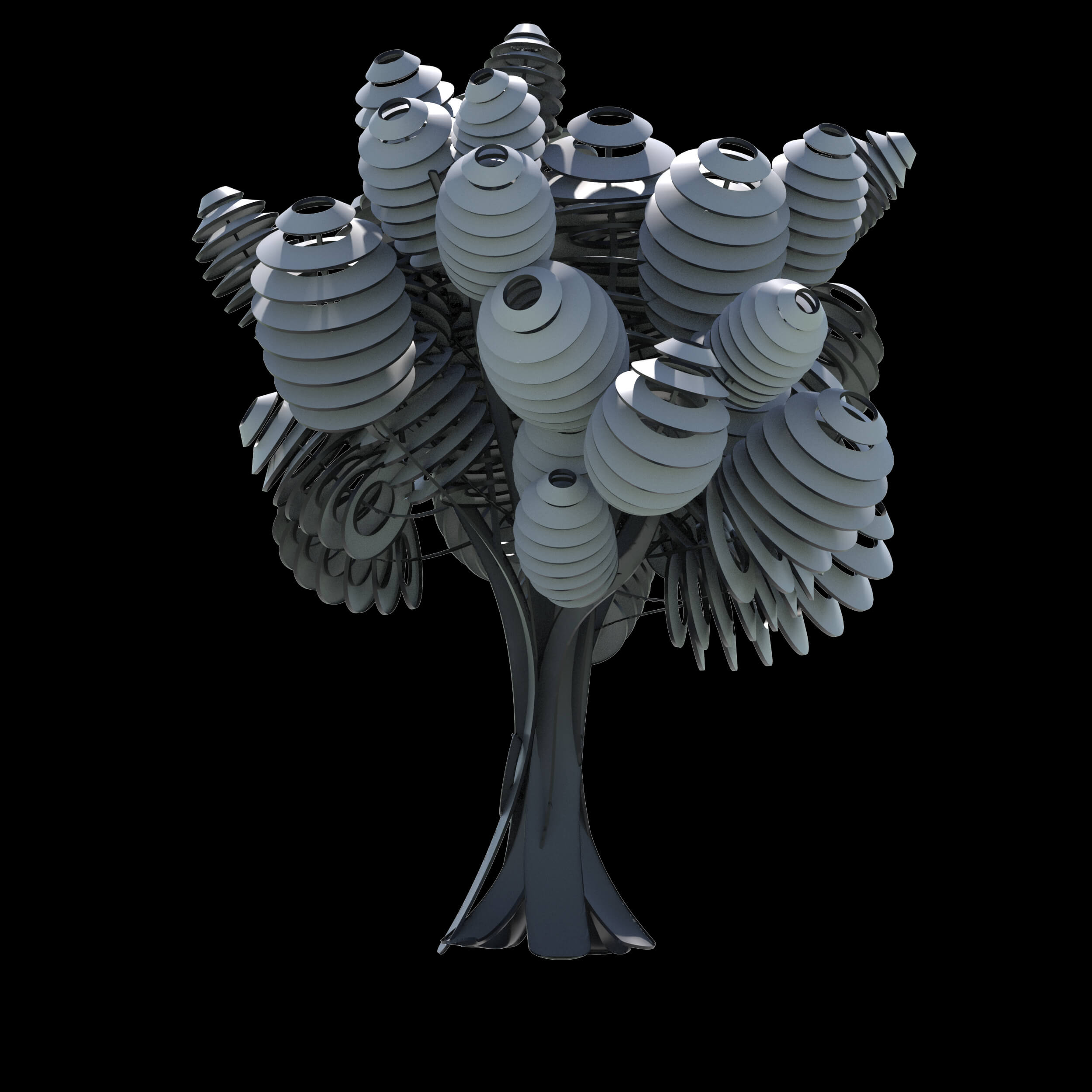 Cartoon Tree S1Av2 - 3D Model by Gobotree