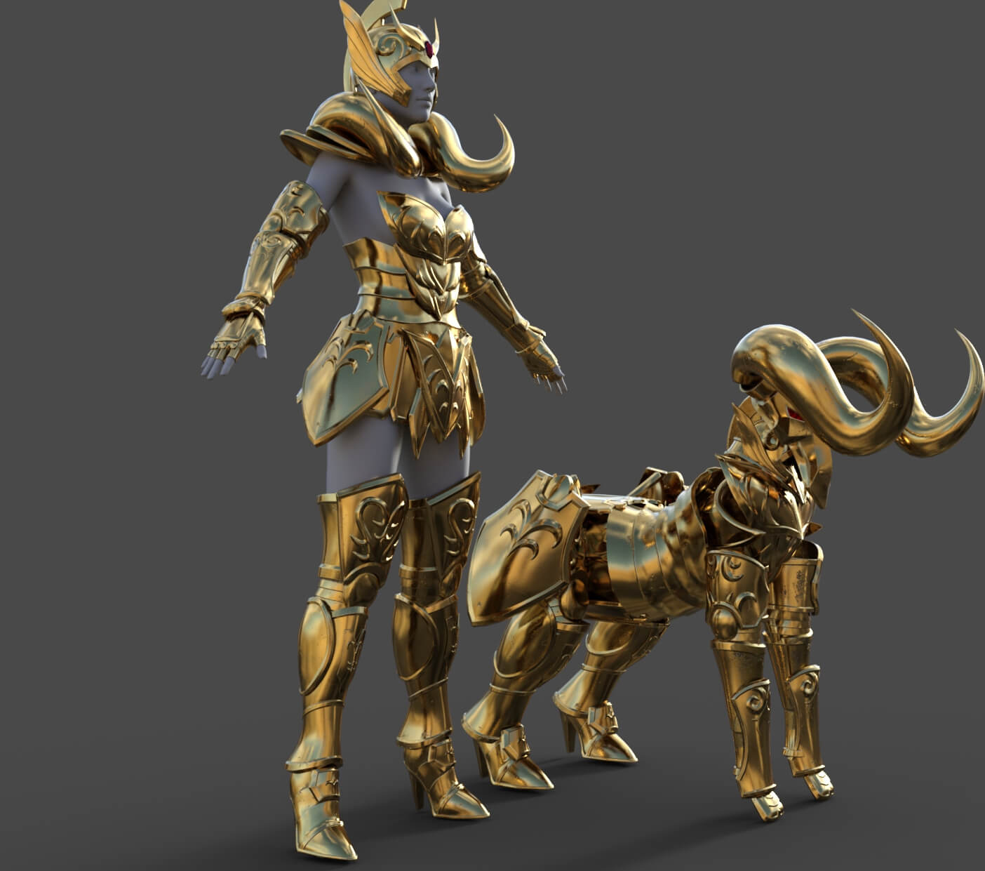 Saint Seiya Gold Cloth Aries for G8F - Daz Content by godless