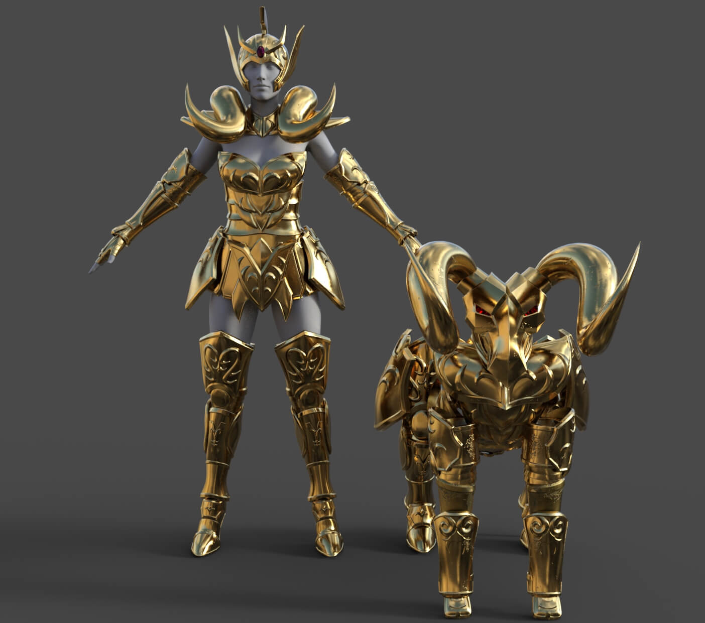 Saint Seiya Gold Cloth Aries for G8F - Daz Content by godless
