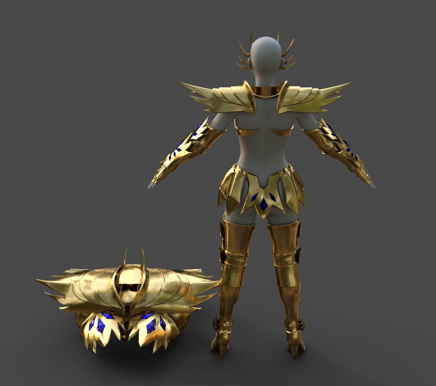 Saint Seiya Gold Cloth Cancer for G8F - Daz Content by godless