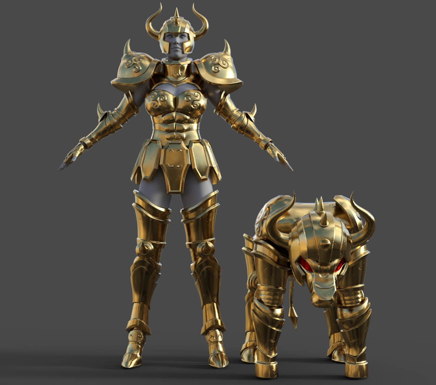 Saint Seiya Gold Cloth Taurus for G8F - Daz Content by godless
