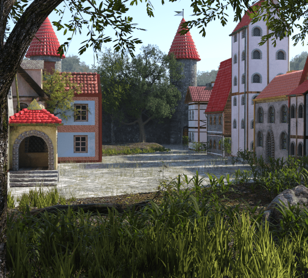 Castle 3D Render, Digital Art by gogiart