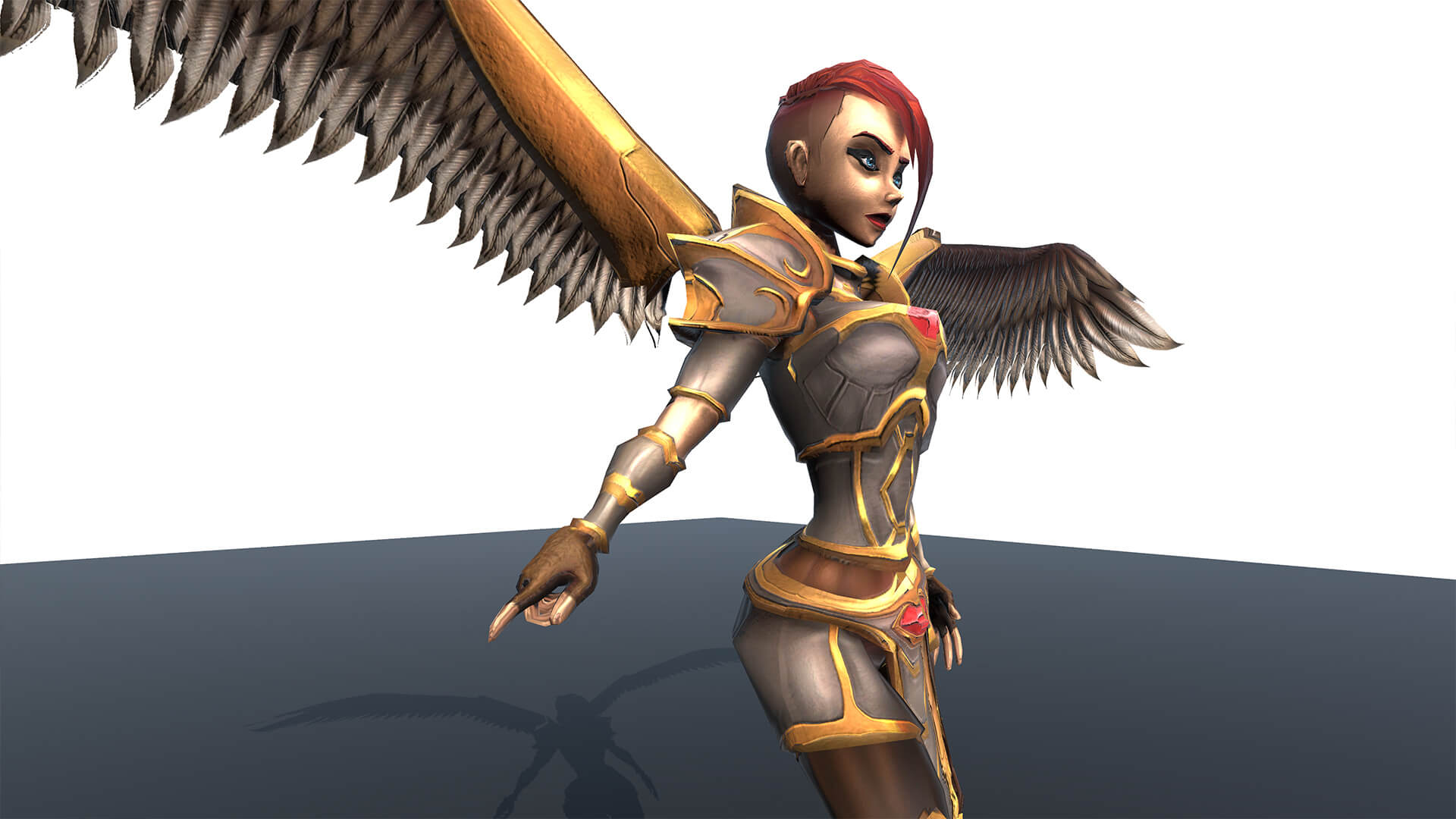 Angle 3d Character Free Model with PBR Textures by Gold Coin