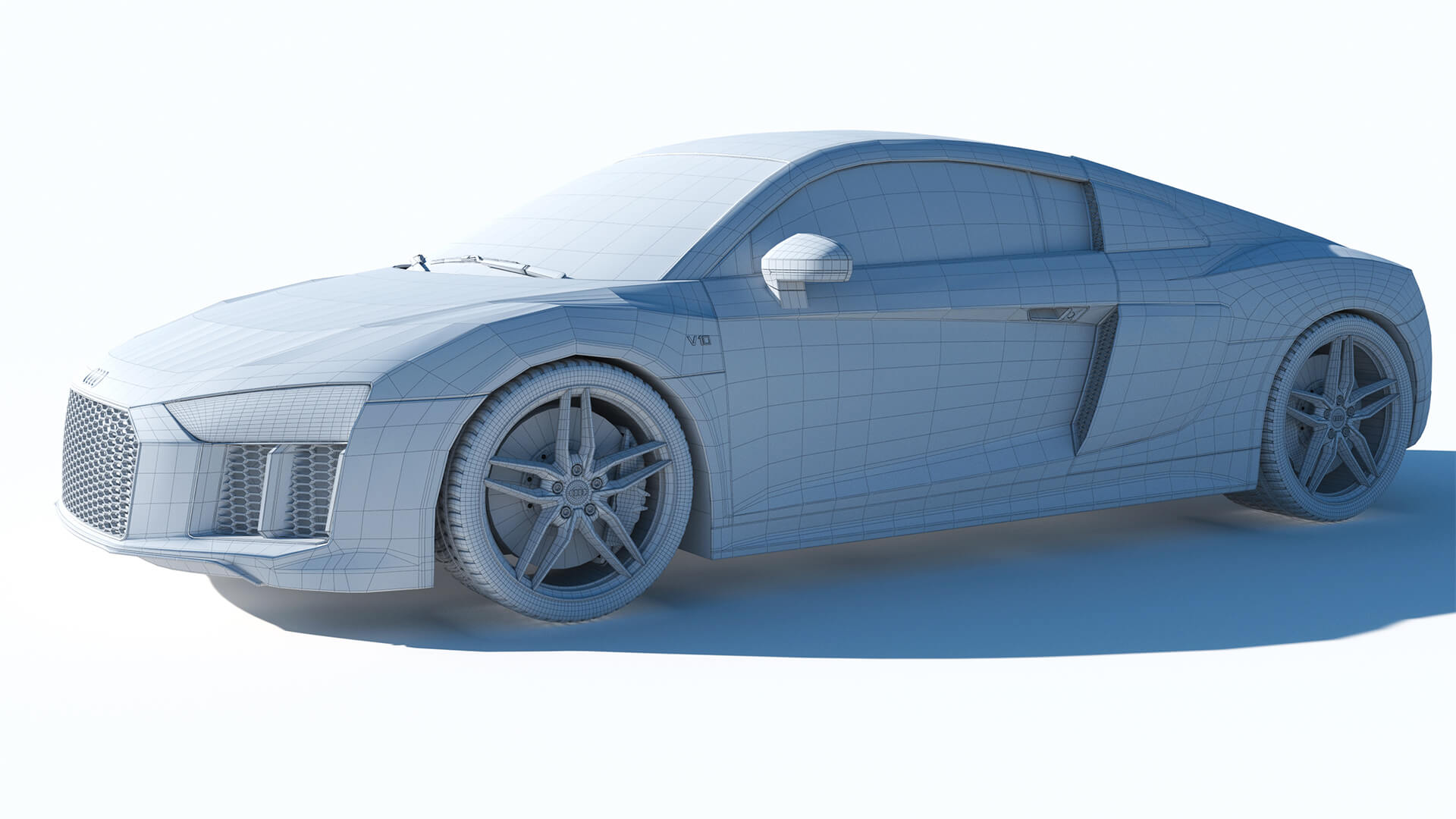Audi R8 Plus car - 3D Model by GOLD MASTER