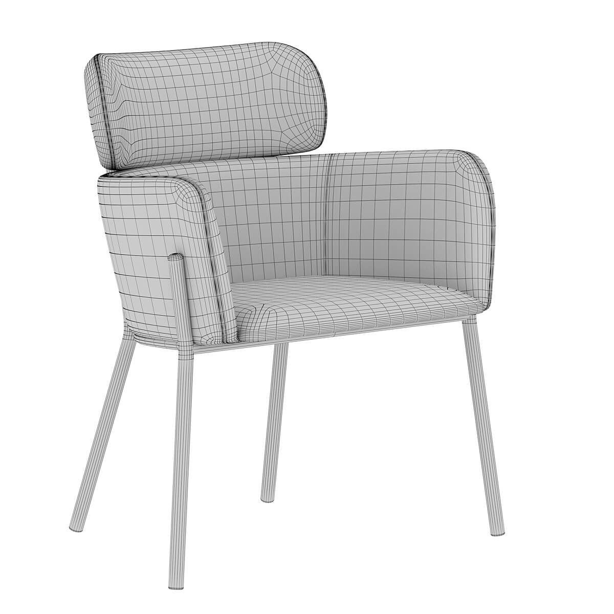 Azalea Chair - 3D Model by GOLD MASTER