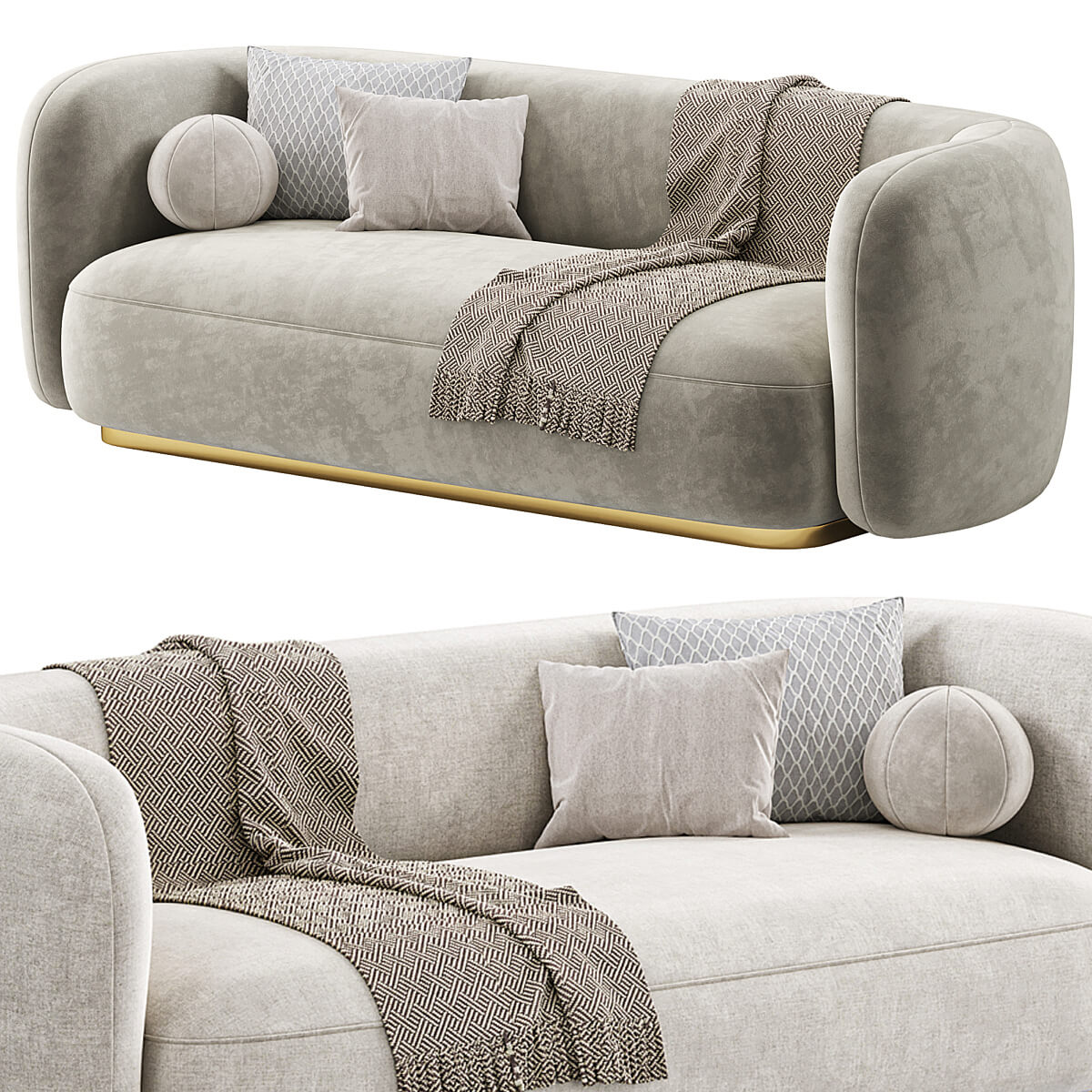 Sofa Roxy by Eichholtz - 3D Model by GOLD MASTER