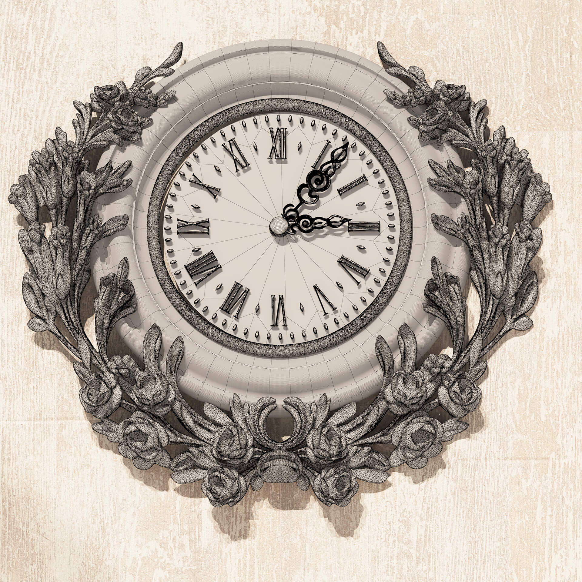 Classic Clock Print - 3D Model by GOLD MASTER