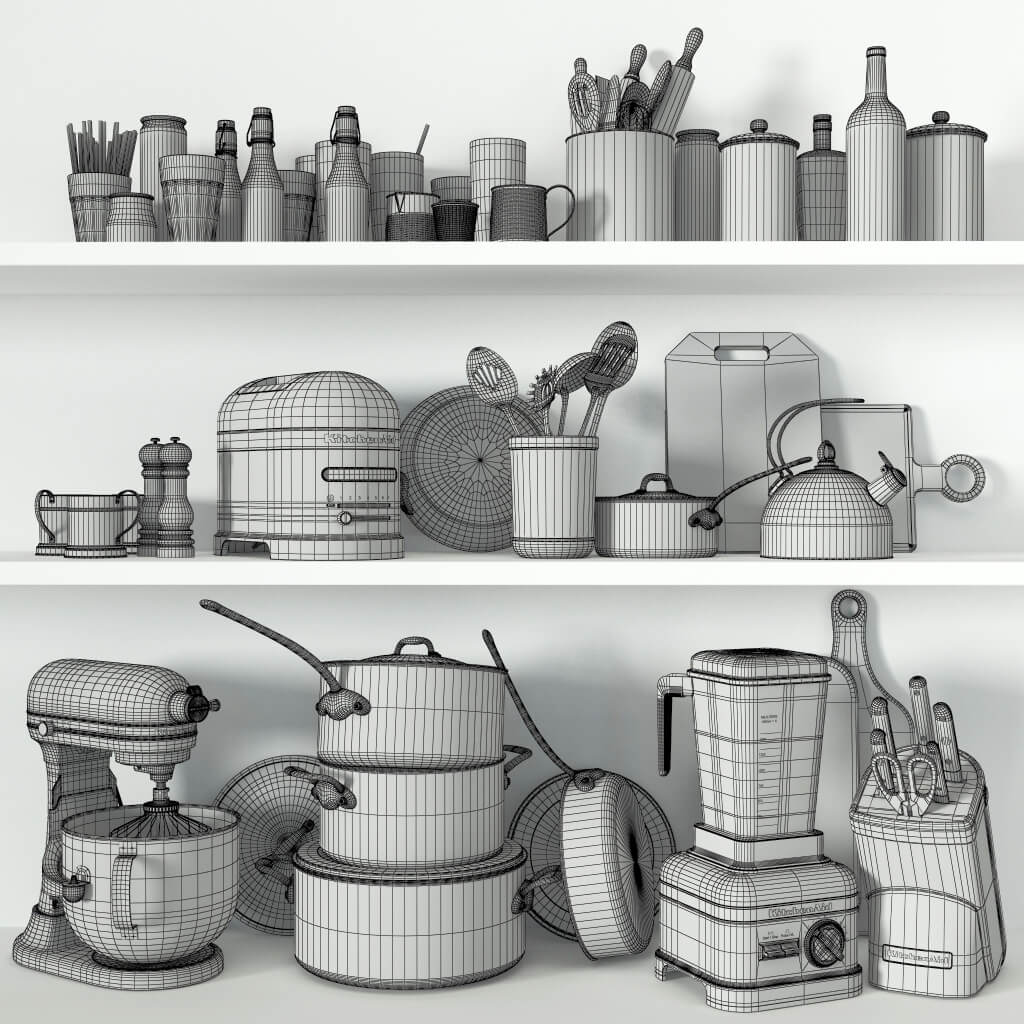 Cookware Set - Free 3D Model by GOLD MASTER