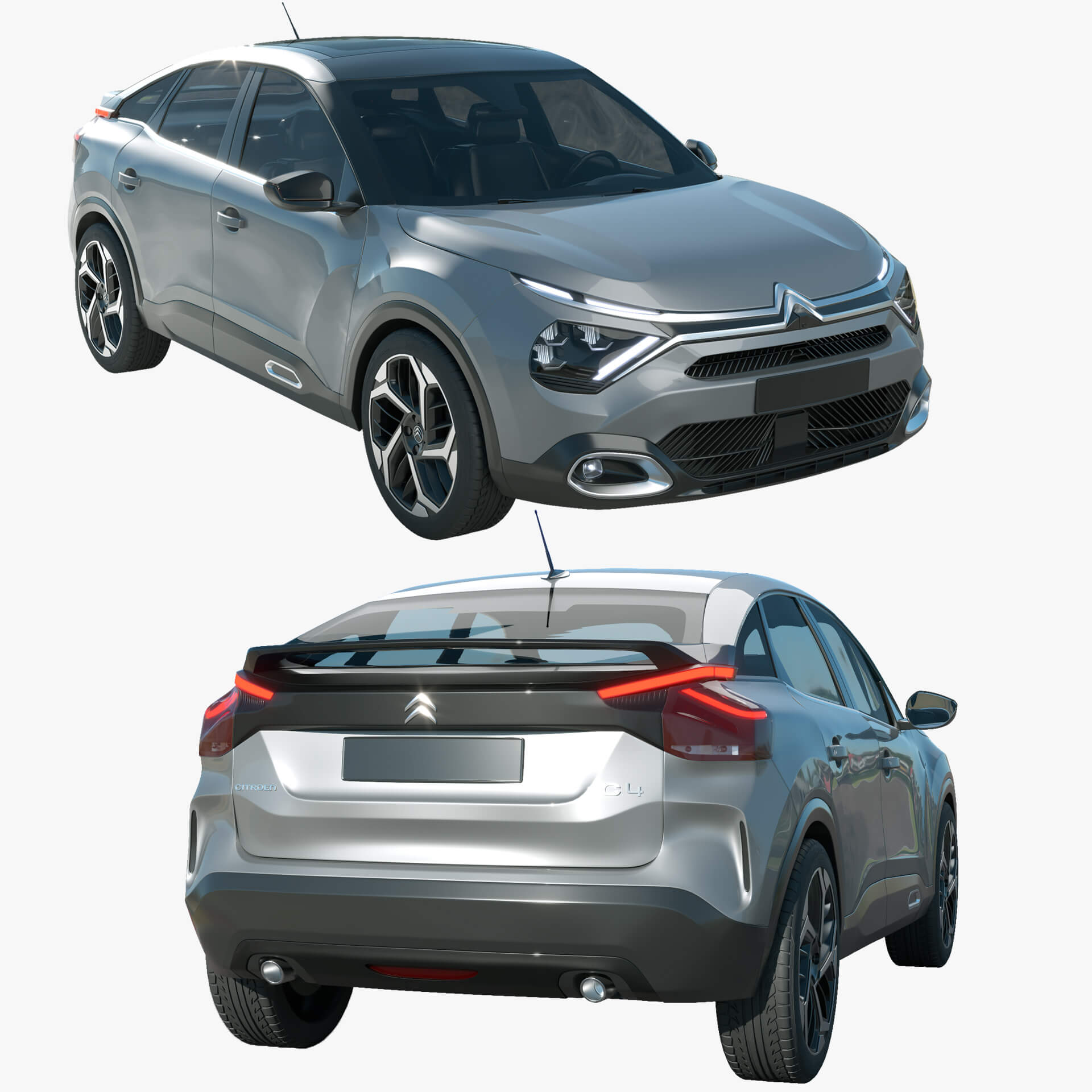 Hatchback Citroen C4 2024 - 3D Model by GOLD MASTER