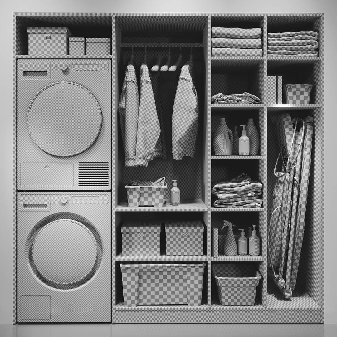 Laundry Room1 - 3D Model by GOLD MASTER