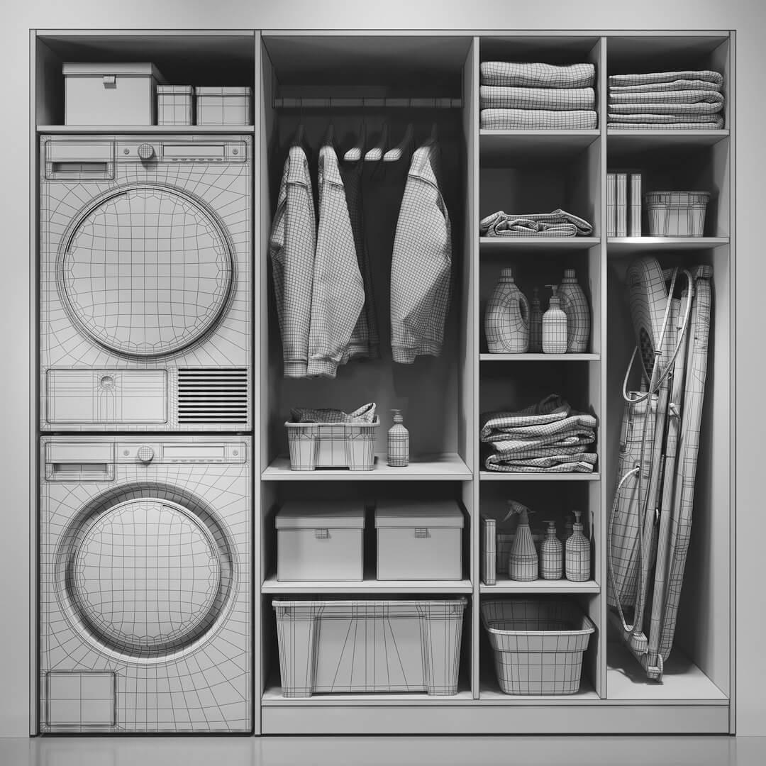Laundry Room1 - 3D Model by GOLD MASTER