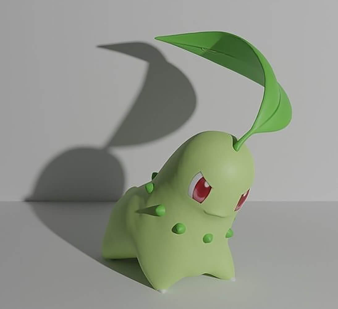 Chikorita Pokémon - 3D Model by goldenriveth02
