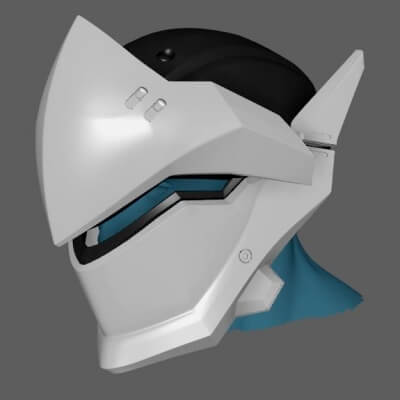 Genji Helmet 3D Model by goldenriveth02