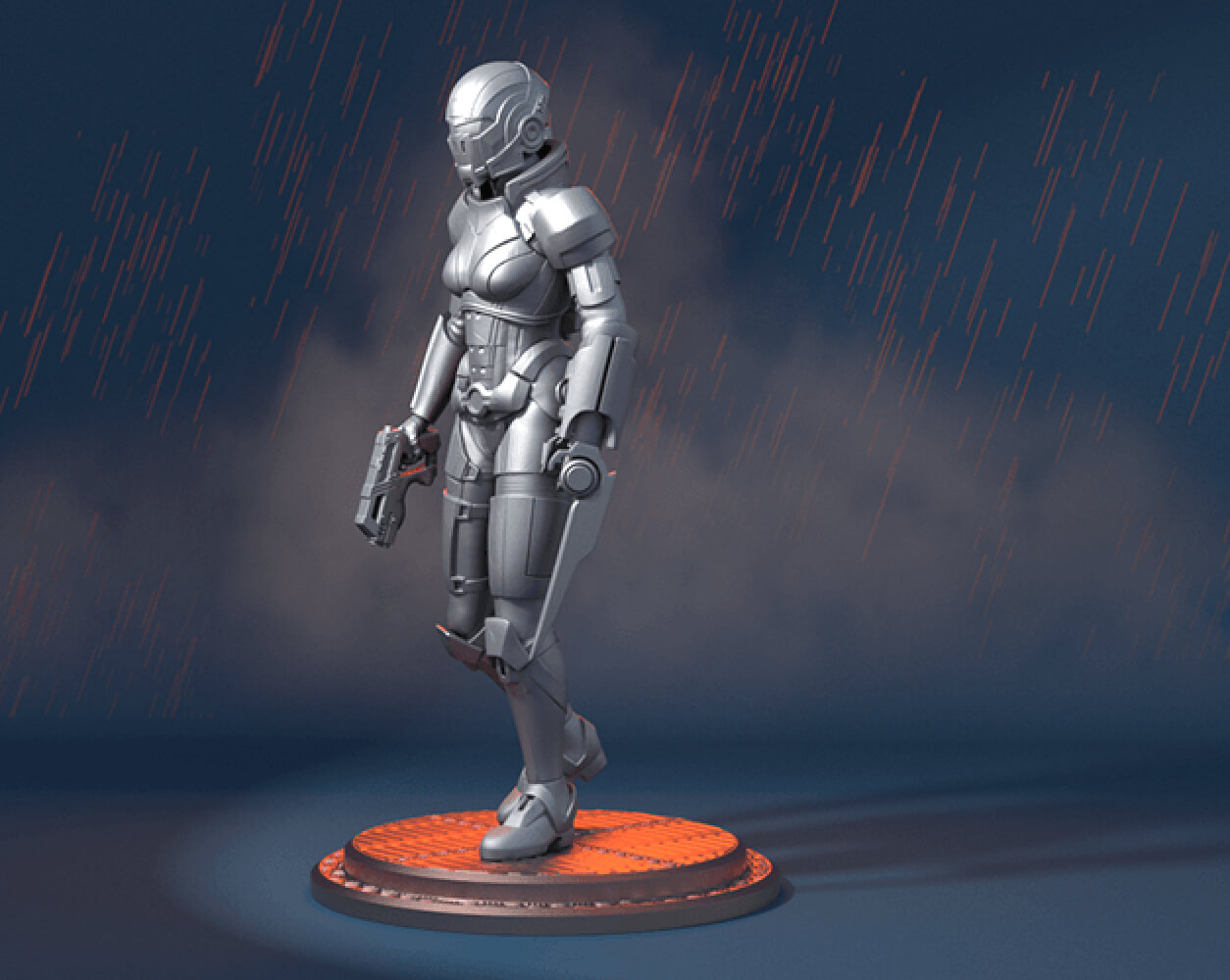 Mass Effect Female Shepard - 3D Model by goldenriveth02